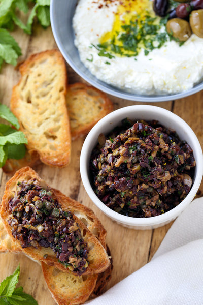 Balsamic Fig and Olive Tapenade with Lemon Whipped Feta – Wozz! Kitchen ...