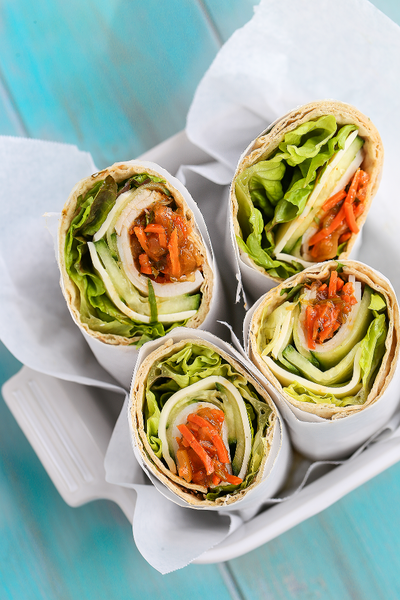 Turkey Cheese Wrap with Thai Orange Ginger Relish | Wozz! Kitchen Creations